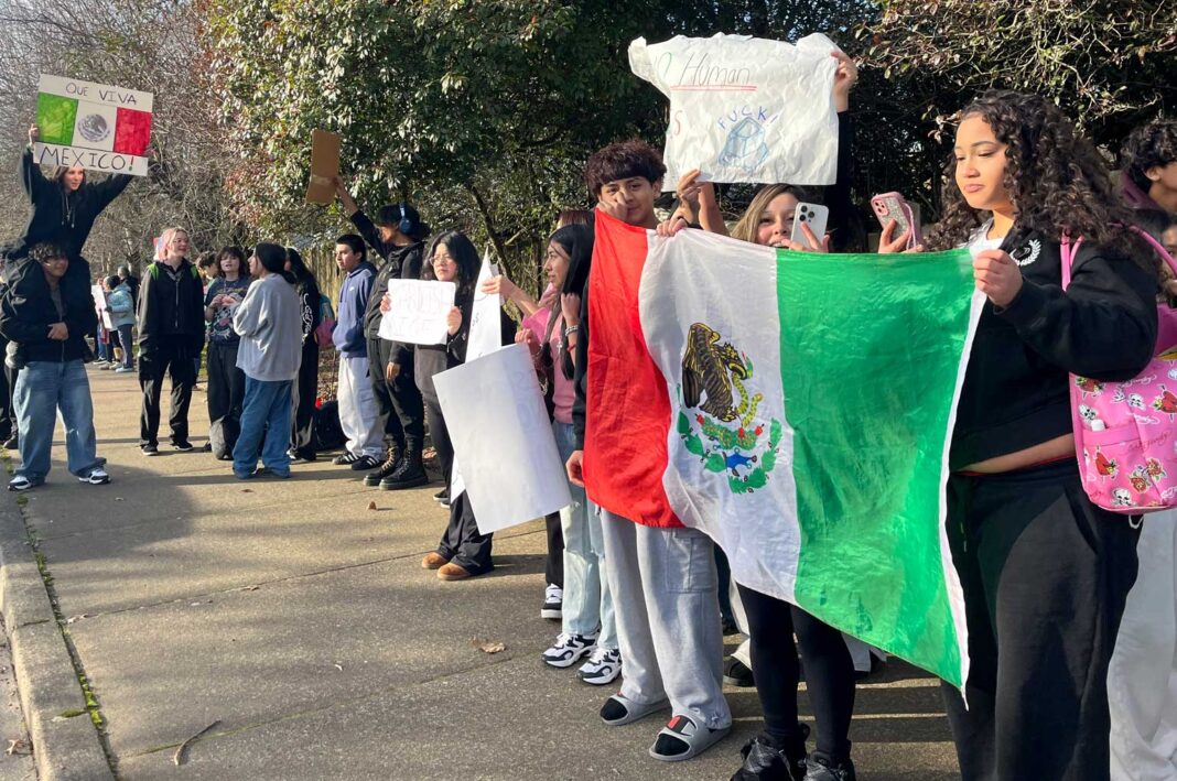 Over 100 Tigard High School Students Walk Out for “Free America ...